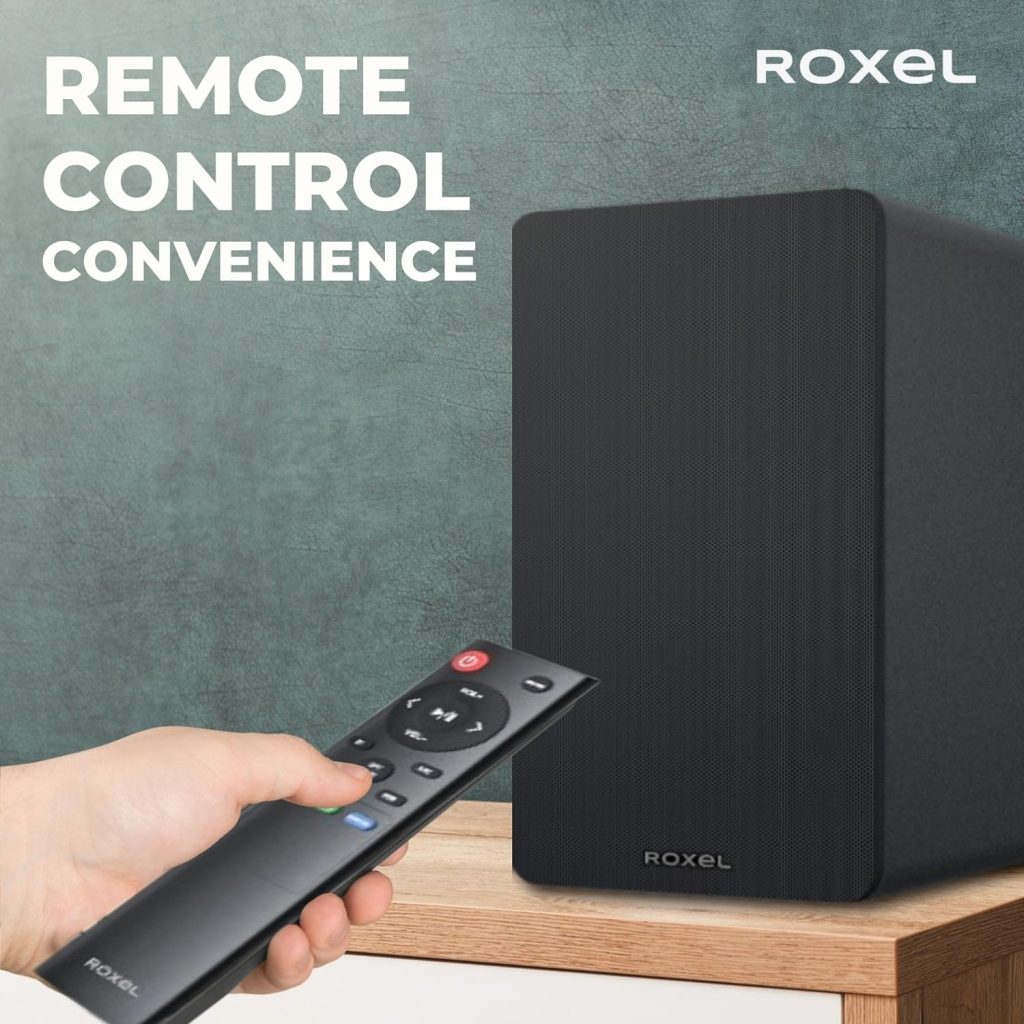 Roxel Onyx Active 2.0 100 Watt Bookshelf Wireless Speakers, RCA, HDMI ...